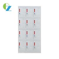 China School Luggage Clothes Metal Storage Locker Student Dormitory 12 Door Steel Locker for sale