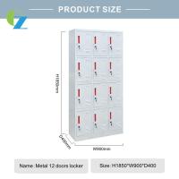 China School Luggage Clothes Metal Storage Locker Student Dormitory 12 Door Steel Locker for sale