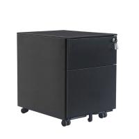 China Side Open Mobile Pedestal Filing Storage Cabinet 2 Drawers Lockable Non Kd for sale