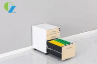 China Wood Front Anti Tilt Device 3 Drawer Mobile Pedestal Cabinet With Pencil Tray for sale