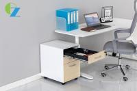 China Office 3 Drawers Wooden Mobile Pedestal With Stationary Tray for sale