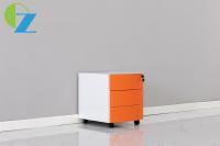 China Arc Edge Side Open Mobile Pedestal Filing Storage Cabinet 3 Drawers Lockable for sale