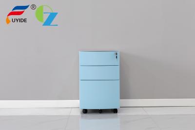 China 3 Drawer Mobile Pedetal Storage With Elegant Curved Front for sale