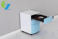 China Steel 3 Drawer Arc Edge Mobile File Pedestal With Lock Rolling Storage Cabinet for sale