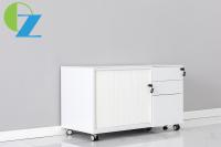 China Combined Side Open Three Drawer Mobile Pedestal Cabinet With Tambour Door for sale