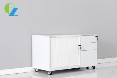 China Steel Mobile Caddy Tambour Door Cabinet Office Furniture for sale