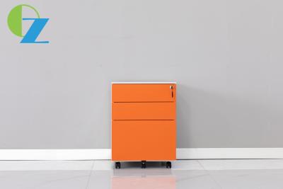 China 3 Drawers Mobile Pedestal Cabinet Lockable Side Open Non Kd for sale