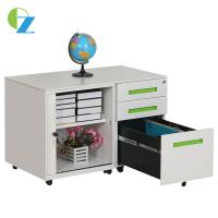 China Office Metal Mobile Tambour Caddy File Storage Cabinet With 3 Drawer for sale