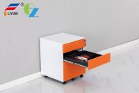 China 3 Drawers Metal Steel Office Cabinet White A4 / F4 File Drawer Mobile Pedestal for sale