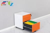 China 3 Drawers Metal Steel Office Cabinet White A4 / F4 File Drawer Mobile Pedestal for sale