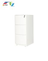 China Metal 3 Drawers Vertical Filing Cabinets With Characteristic Curved Front for sale