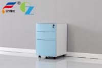 China Office Personal 3 Drawer Mobile Pedestal Storage Cabinet With Elegant Curved Front for sale