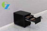 China 390MM Width 3 Drawer Mobile File Cabinet With Black Color for sale