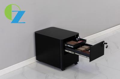 China Steel 2 Drawer Arc Edge Mobile File Pedestal With Rolling Storage Cabinet 4 Wheels for sale