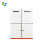 China Orange Color 6 Door Mail Box Storage Cabinet With Knock Down Structure for sale