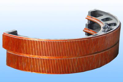 China Mining Machine Customize Ball Mill Ring Gear With GS42CrMo4 Alloy Cast Steel for sale