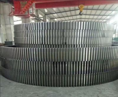 China ZG45 ZG42CrMO Rotary Kiln Girth Gear Big Ring For Mining Mill Can Custom for sale