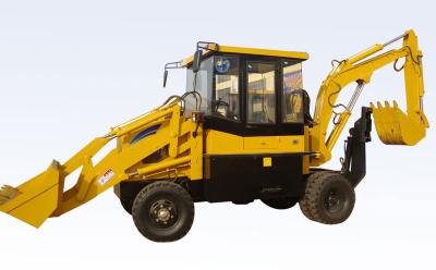 China Total Operating Weight 7500kg Backhoe Loader Articulated Hydraulic Steering for sale