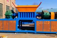 China Rubber Waste Tire Shredder , Plastic Bottles Metal Scrap Shredder Machine 11rpm for sale