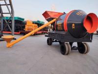 China Cement Plant Equipments JZM Series Fixed Hopper Drum Mixer Mobile Concrete Mixing Machine With Spiral Feeder for sale