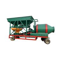 China Cement Plant Equipments JZM Series Fixed Hopper Drum Mixer Mobile Concrete Mixing Machine With Spiral Feeder for sale