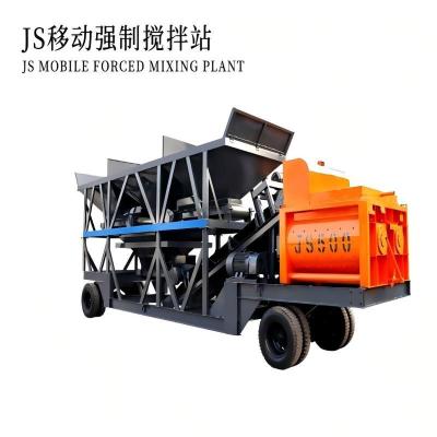 China JS Mobile Forced Mixing Plant No Foundation Required Mobile Batching Plant Cement Plant Equipments for sale