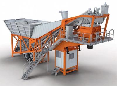 China JS Mobile Forced Mixing Plant Mobile Concrete Mixing Station Cement Plant Equipments OEM Available for sale