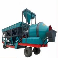 China Cement Plant Equipments Mobile Drum Concrete Batching Plant Portable Concrete Mixing Station For Construction Works for sale