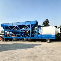China JZM Mobile Drum Mixing Plant Cement Plant Equipments Wheel Mounted Portable Concrete Batching Station For Construction Site for sale