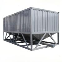 China Cement Plant Equipments Horizontal Cement Tank 50T-150T Horizontal Cement Silo For Concrete Batching Plant Mining Project Powder Storage for sale