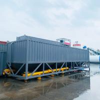 China Cement Plant Equipments Horizontal Cement Tank 50T-150T Horizontal Cement Silo For Concrete Batching Plant Mining Project Powder Storage for sale