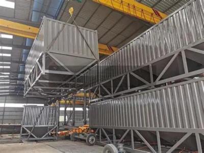 China Cement Plant Equipments Horizontal Cement Silo With Multi Discharge Ports, Cement Storage Tank For Mining Machinery for sale
