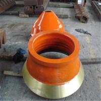 China Mn14Cr2 Mn18Cr 540 HB Tensile Crusher Concave Crusher Mantle Bowl Liner for sale