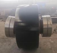 China Cement Rotary Kiln Support Roller ZG20SiMn Wheel And Shaft and kiln parts for sale