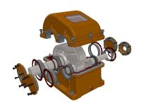 China HRC33 42CrMo Worm Gear Speed Reducer Low Noise Stably Running for sale
