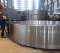 China Rotary Kiln Spare Parts 42CrMo Cement Rotary Kiln Tyre Large Diameter Casting Steel for sale