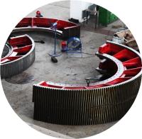 China Heavy Duty 16000mm Ball Mill Girth Gear For Ball Mill And Rotary Kiln for sale