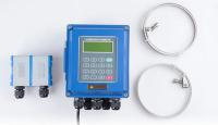 China Portable Non-Intrusive Ultrasonic Water Flow Sensor External Flow Meter DN15-DN100 with High Accuracy for sale