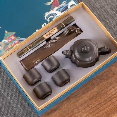 China Professional Tea Set with 1.2L Porcelain Teapot and 180ml Cups - Commercial Grade for Restaurants & Hospitality for sale