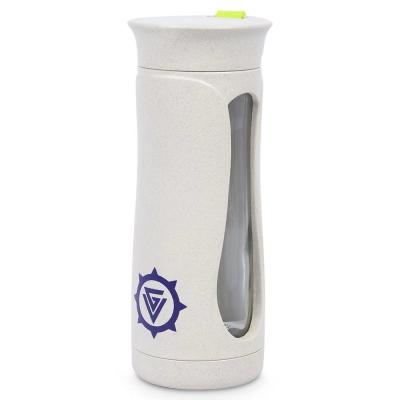 China Custom Eco-Friendly Straw Water Bottle 500ml with Transparent Window and Sustainable Materials for sale
