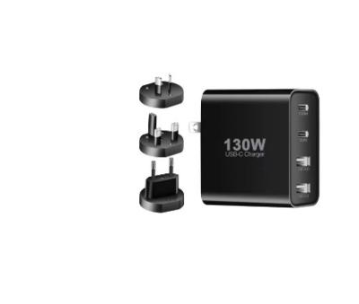 China 130W GaN Fast Charger with Multi-Port Design for Laptops and Mobile Devices for sale