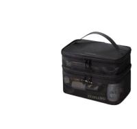 China Double Layer Mesh Makeup Bag - 8x5x3 Inch Professional Organizer with Transparent Compartments for sale