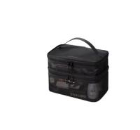 China Double Layer Mesh Makeup Bag - 8x5x3 Inch Professional Organizer with Transparent Compartments for sale