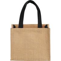 China Natural Jute Mini Gift Tote Bag - 100% Biodegradable Material for Custom Branding & Promotional Use for sale