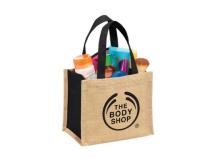 China Natural Jute Mini Gift Tote Bag - 100% Biodegradable Material for Custom Branding & Promotional Use for sale
