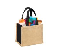 China Natural Jute Mini Gift Tote Bag - 100% Biodegradable Material for Custom Branding & Promotional Use for sale