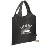 China Recycled Polyester RPET Foldable Shopper Tote - 100% Recycled Material for Custom Brand Promotion for sale