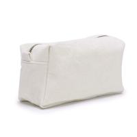 China RPET Recycled Cotton Cosmetic Bag - Eco-Friendly Organizer with Zipper Closure & Custom Color Options for sale