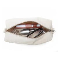 China RPET Recycled Cotton Cosmetic Bag - Eco-Friendly Organizer with Zipper Closure & Custom Color Options for sale