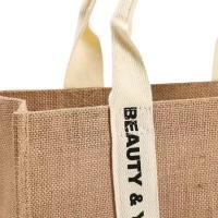 China Custom Natural Jute Tote Bags 40x35x15cm with 15-20kg Load Capacity for Eco-Friendly Branding for sale